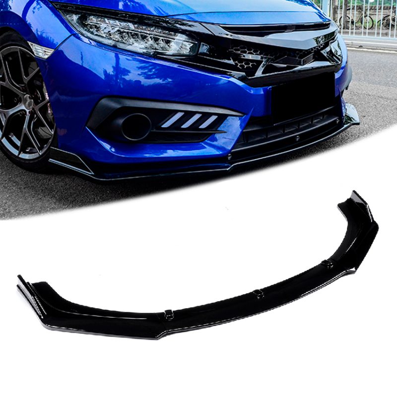 Lip / spoiler frontal de 3 piezas – Universal para sedán – VisualCar.cl